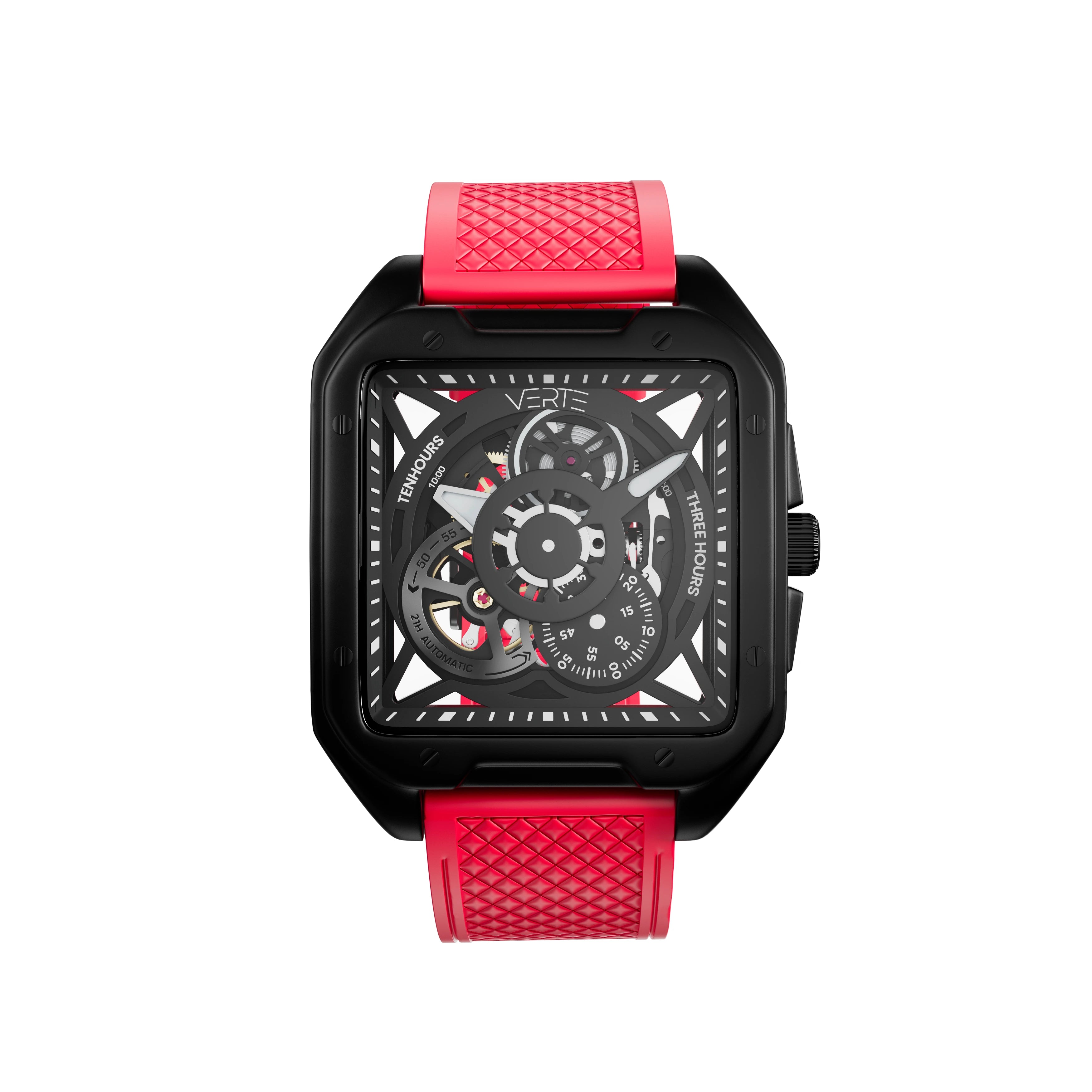 Crimson Red Grid Strap – VERTE